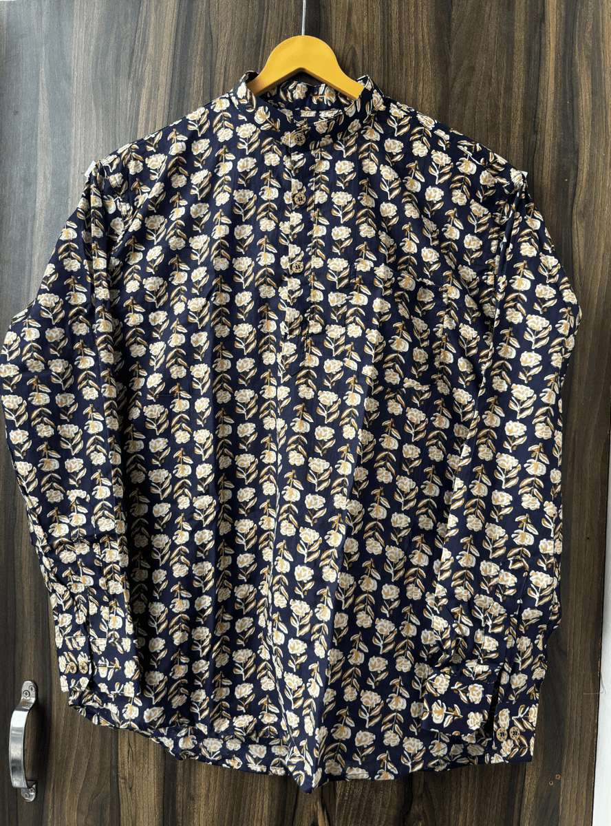 Bagh-E-Bahar Short Kurta - Sanganeri Print – RANGAT JAIPUR